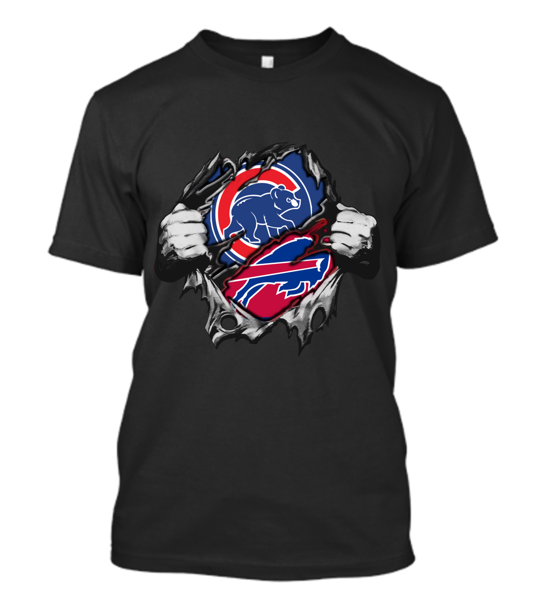 Bills Cubs Football Baseball Team Collaboration T-Shirt