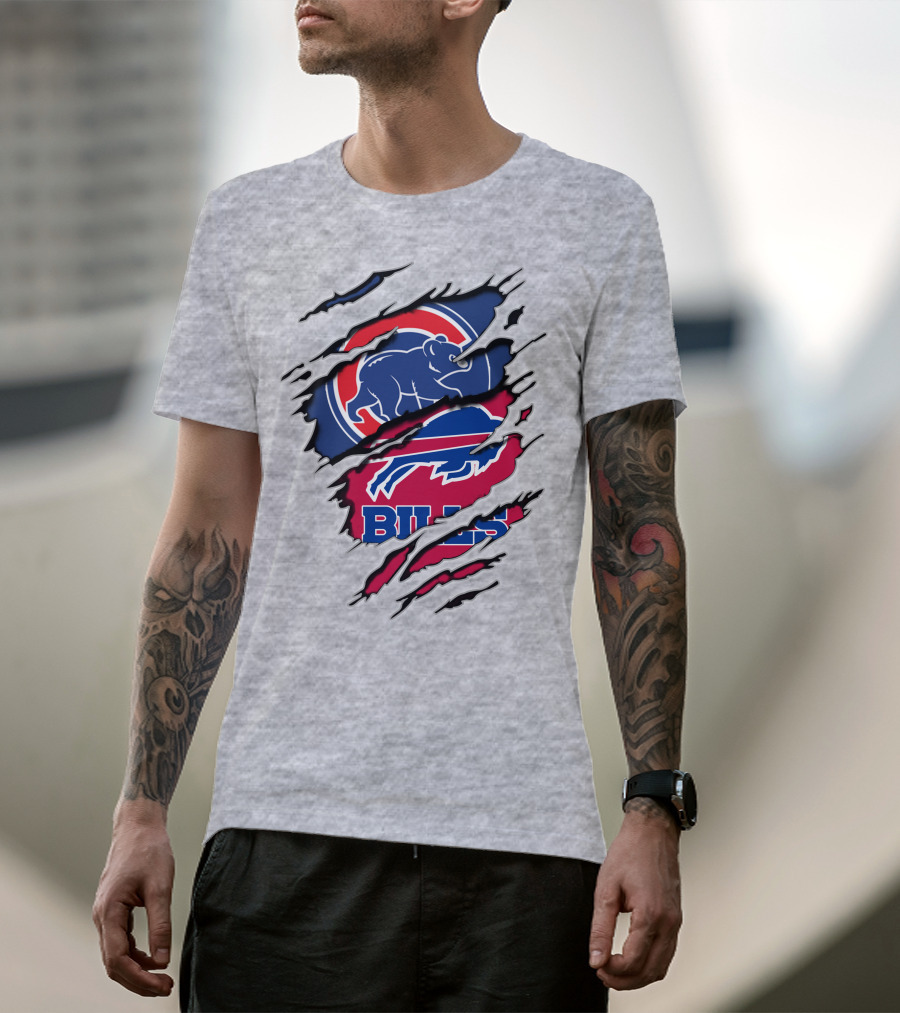 Bills Cubs Buffalo Football Chicago Baseball Crossover T-Shirt