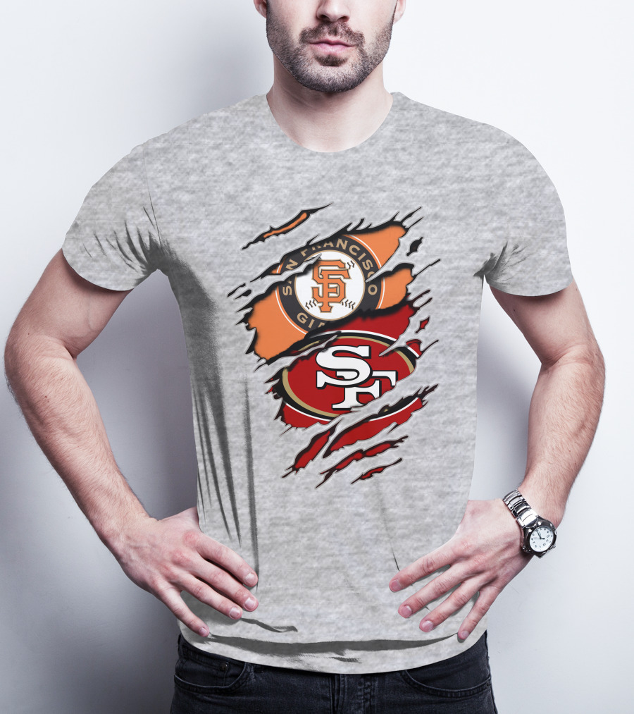 San Francisco Giants 49ers Crossover Logo T-Shirt