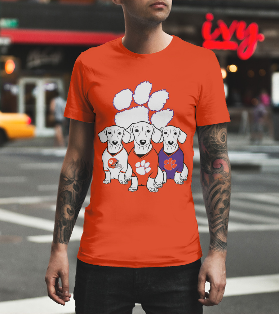 Clemson Tigers Dachshund T-Shirt