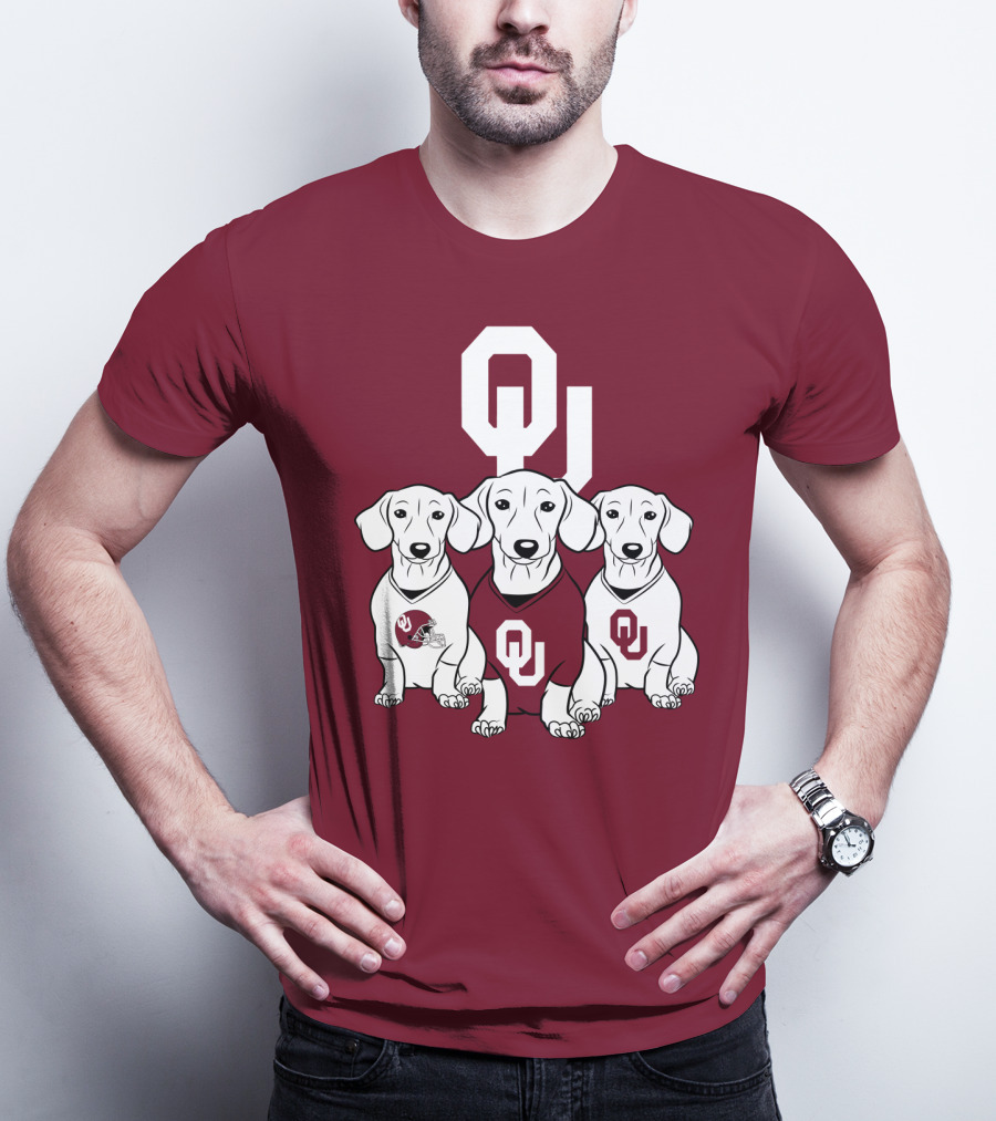 Oklahoma Sooners Three Dachshunds T-Shirt