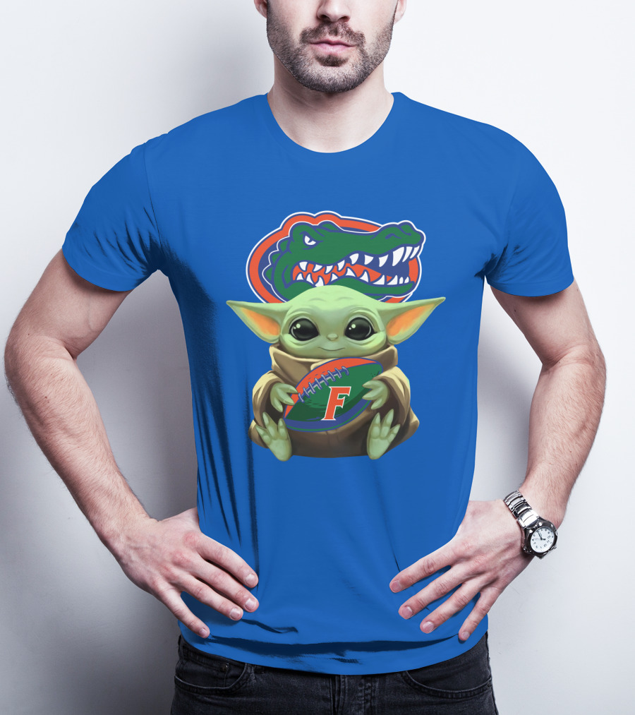 Baby Yoda Florida Gators Football Fan T-Shirt