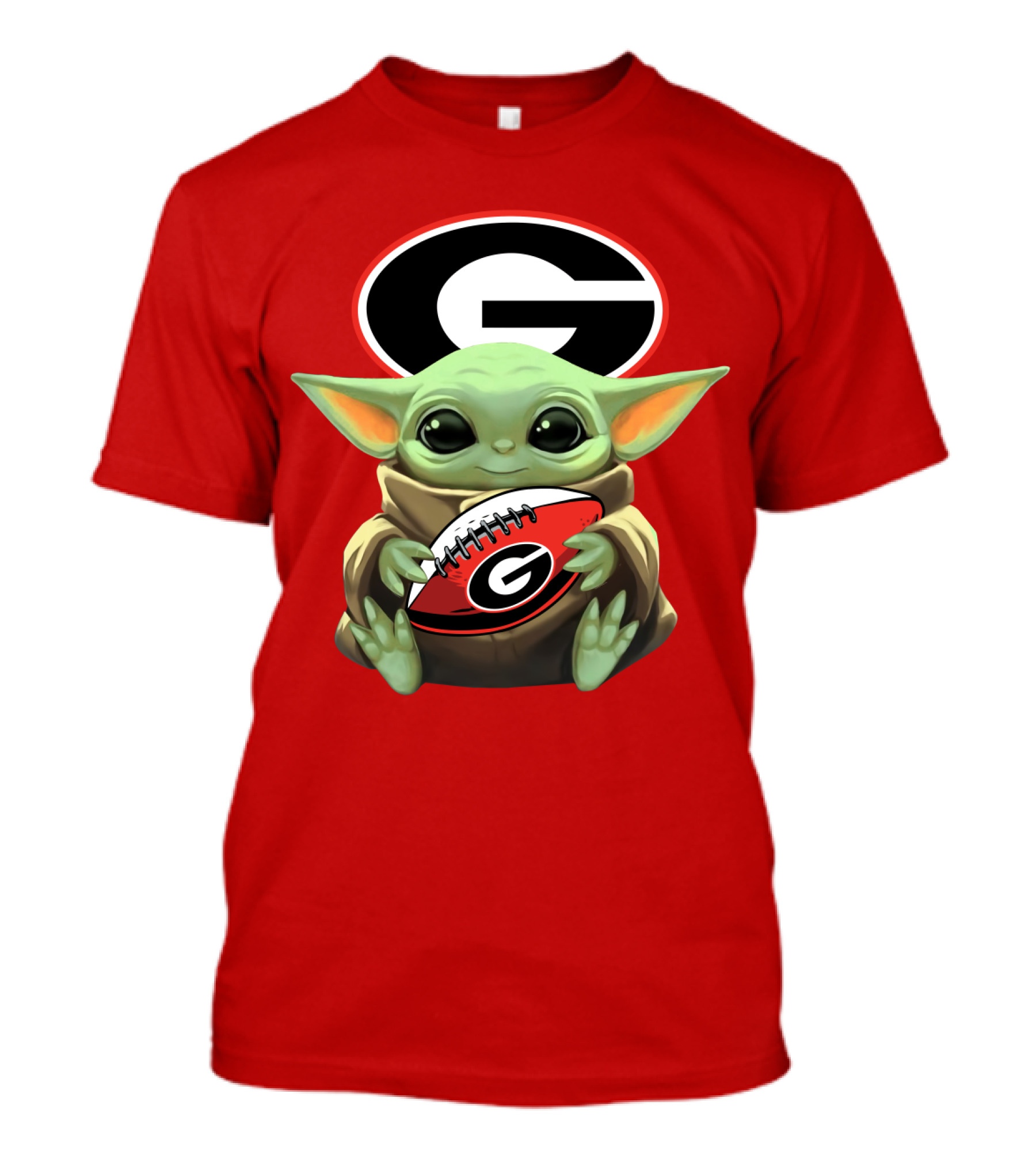 Baby Yoda Georgia Bulldogs Football Fan T-Shirt