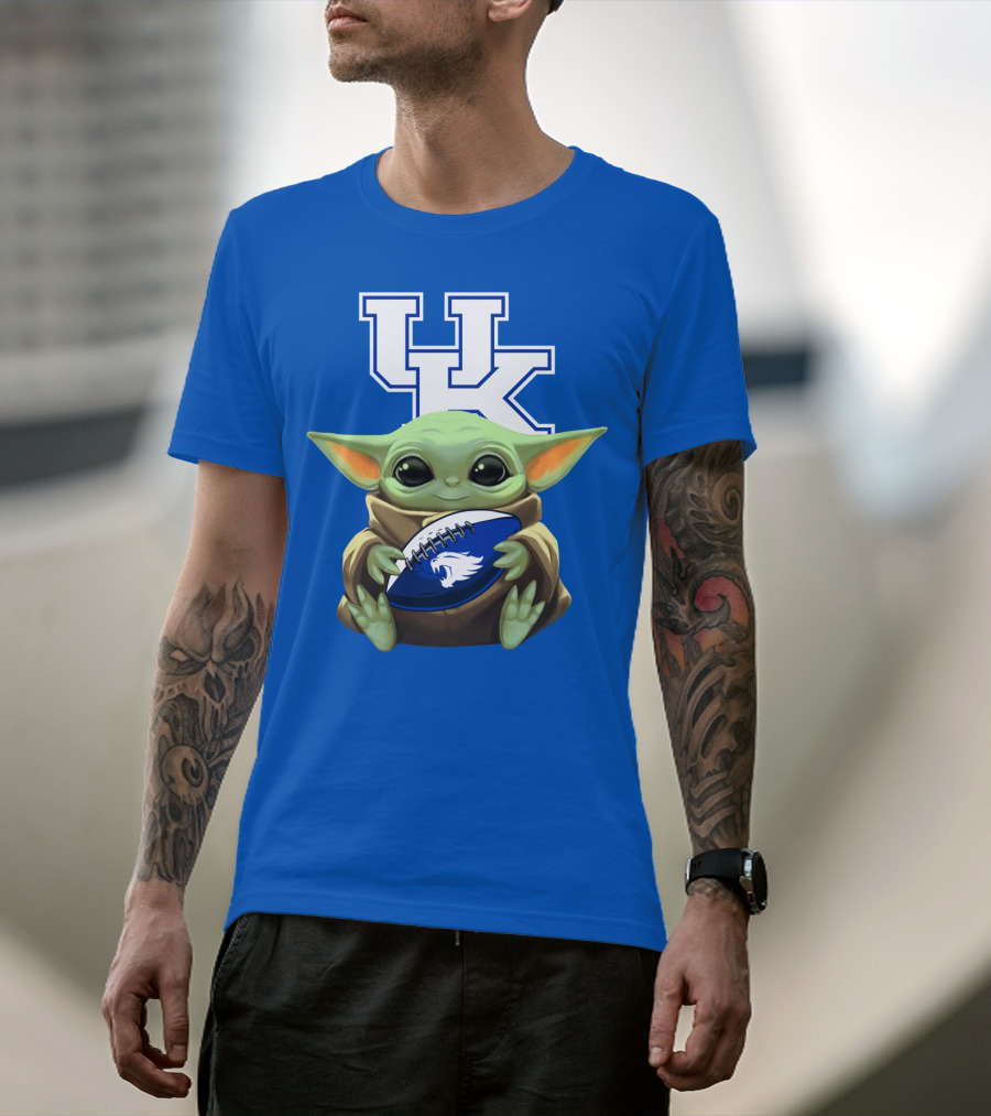 Baby Yoda UK Wildcats Football Fan T-Shirt