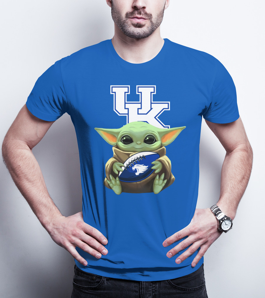 Baby Yoda UK Wildcats Football Fan T-Shirt