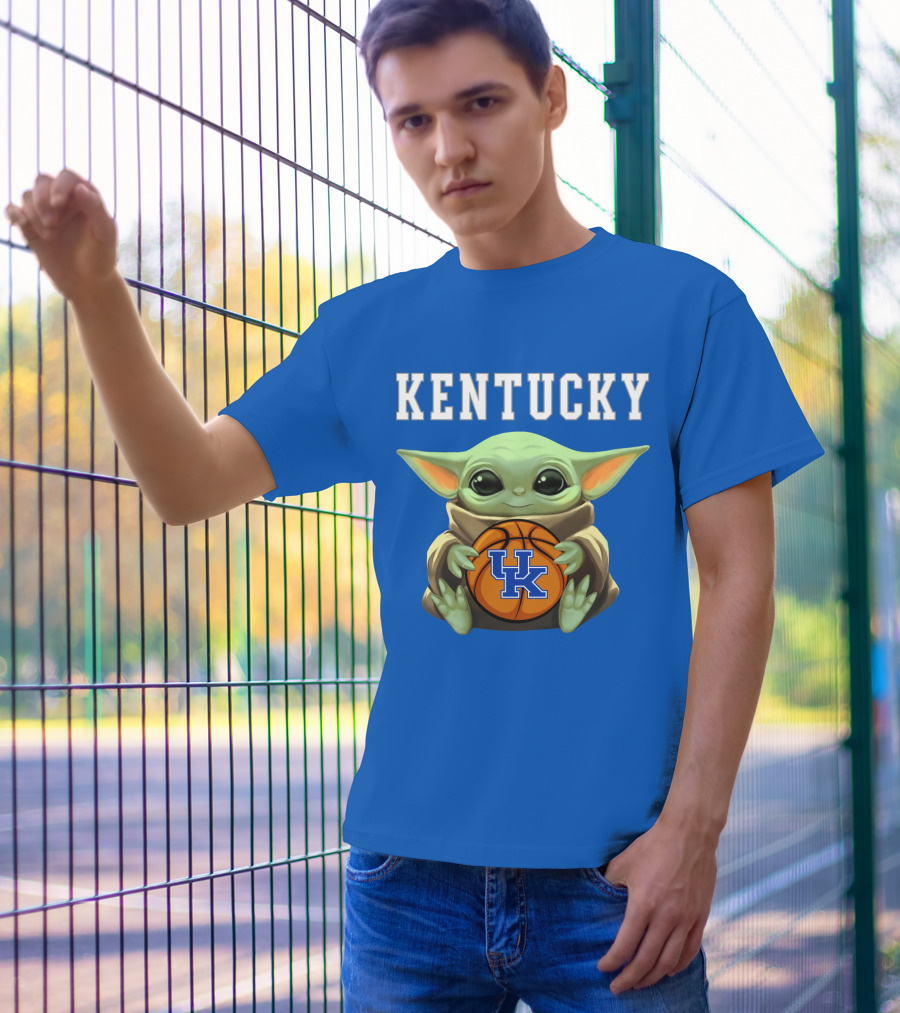 Kentucky Wildcats Baby Yoda Basketball T-Shirt