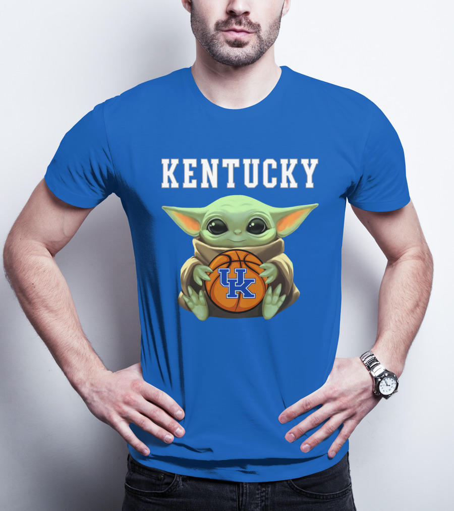 Kentucky Wildcats Baby Yoda Basketball T-Shirt