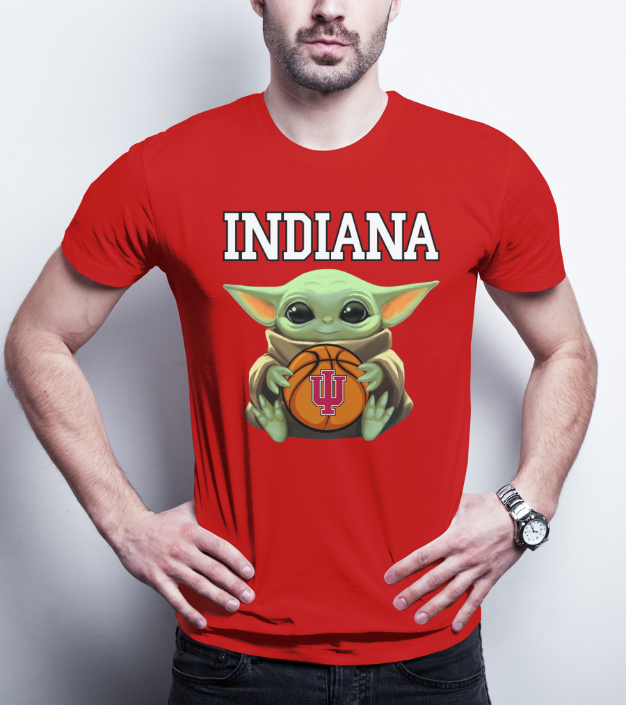Indiana Baby Yoda IU Basketball T-Shirt