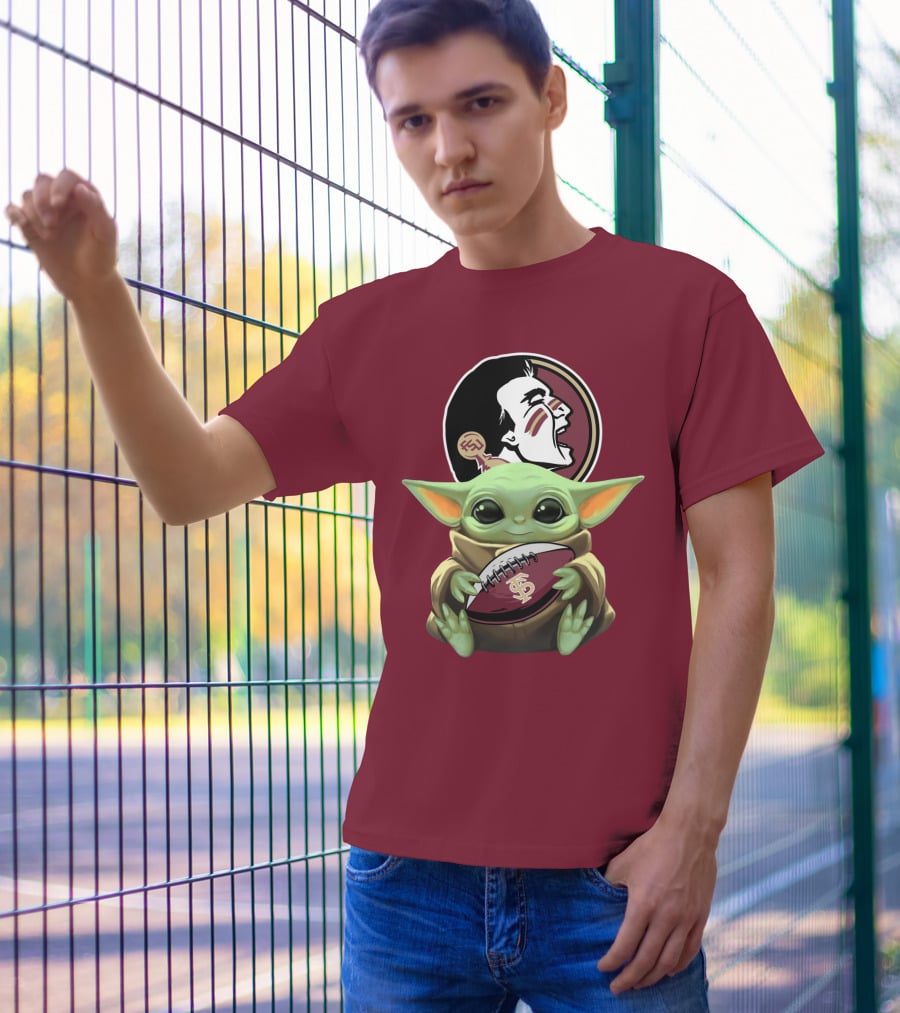 Baby Yoda Seminoles Football FSU T-Shirt