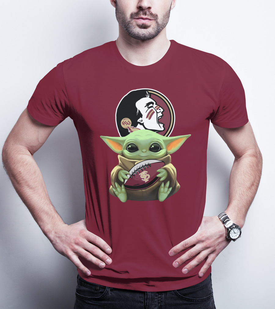 Baby Yoda Seminoles Football FSU T-Shirt