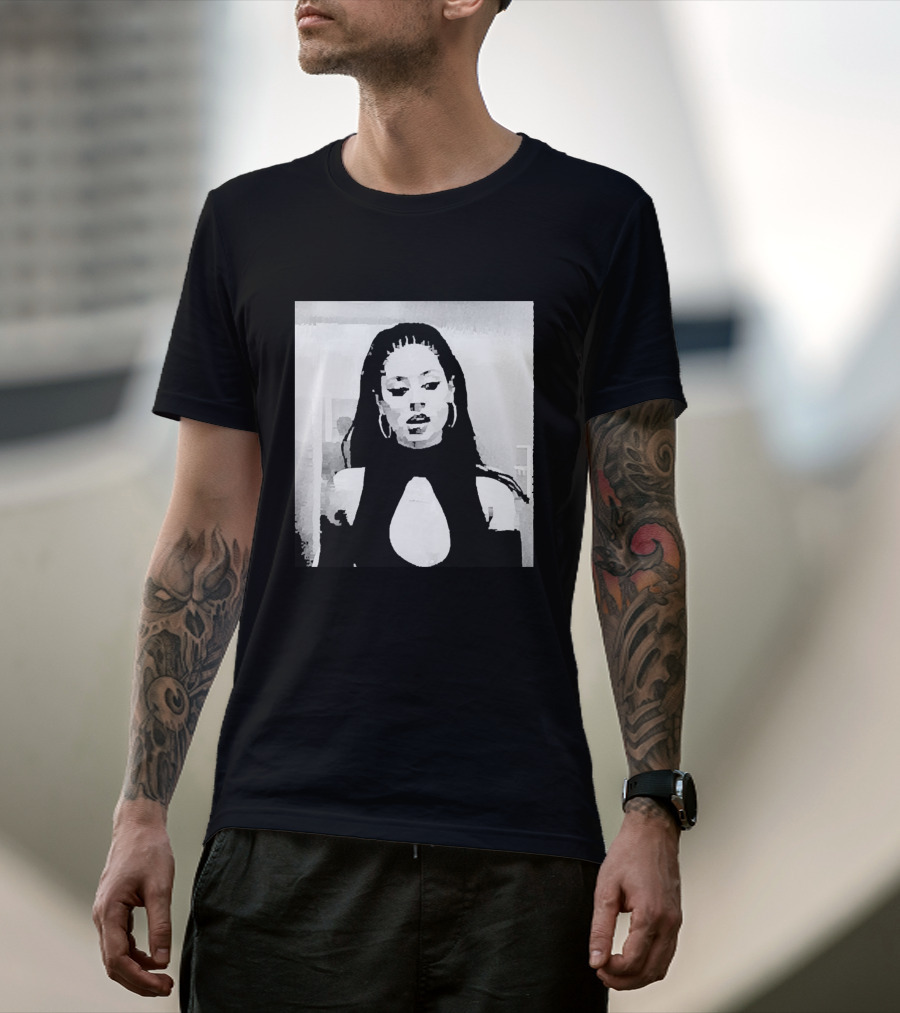 Maddy Euphoria Black And White Portrait Merch T-Shirt