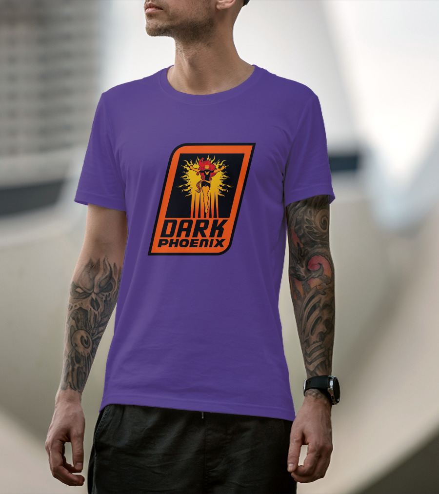 Dark Phoenix NBA X-Men Crossover Logo Design With Fiery Character T-Shirt