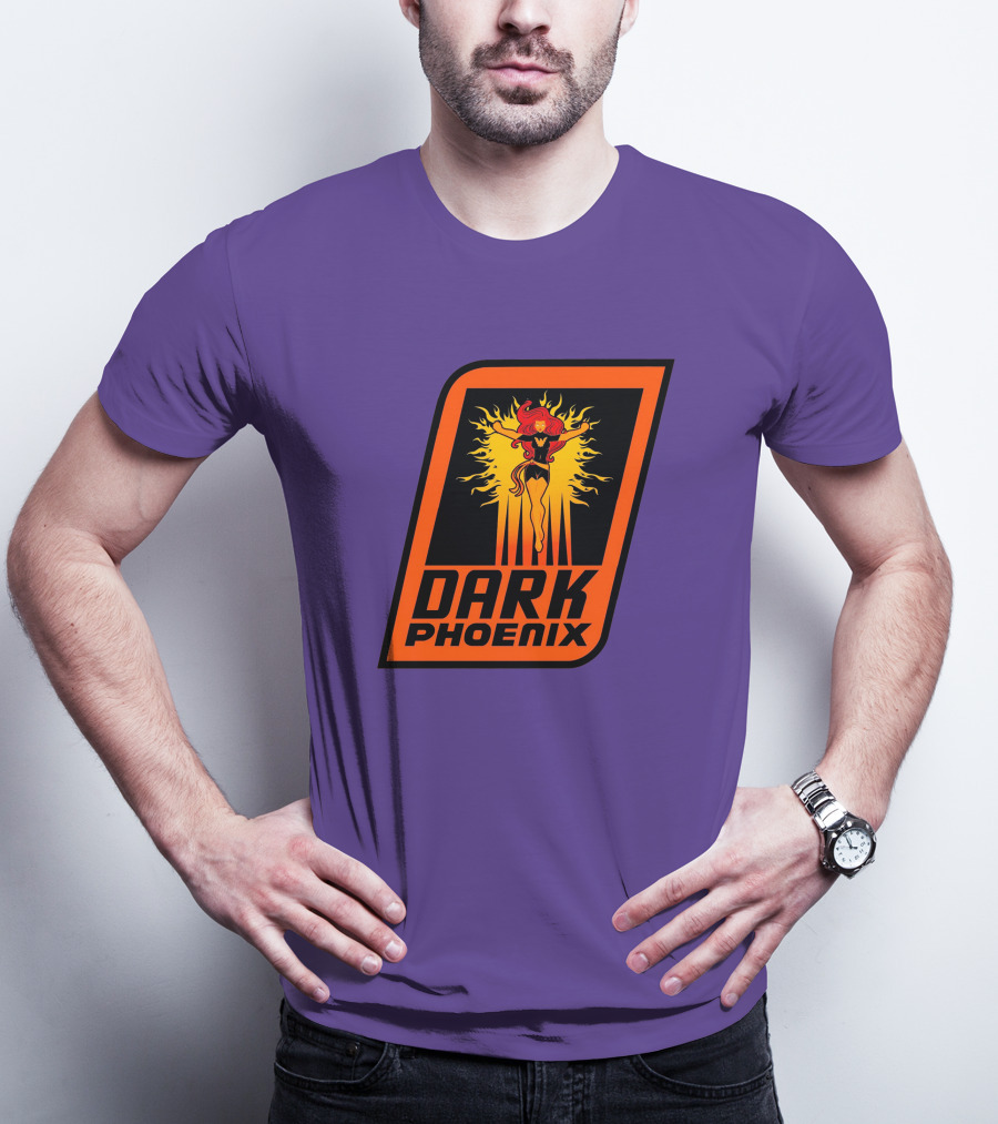 Dark Phoenix NBA X-Men Crossover Logo Design With Fiery Character T-Shirt