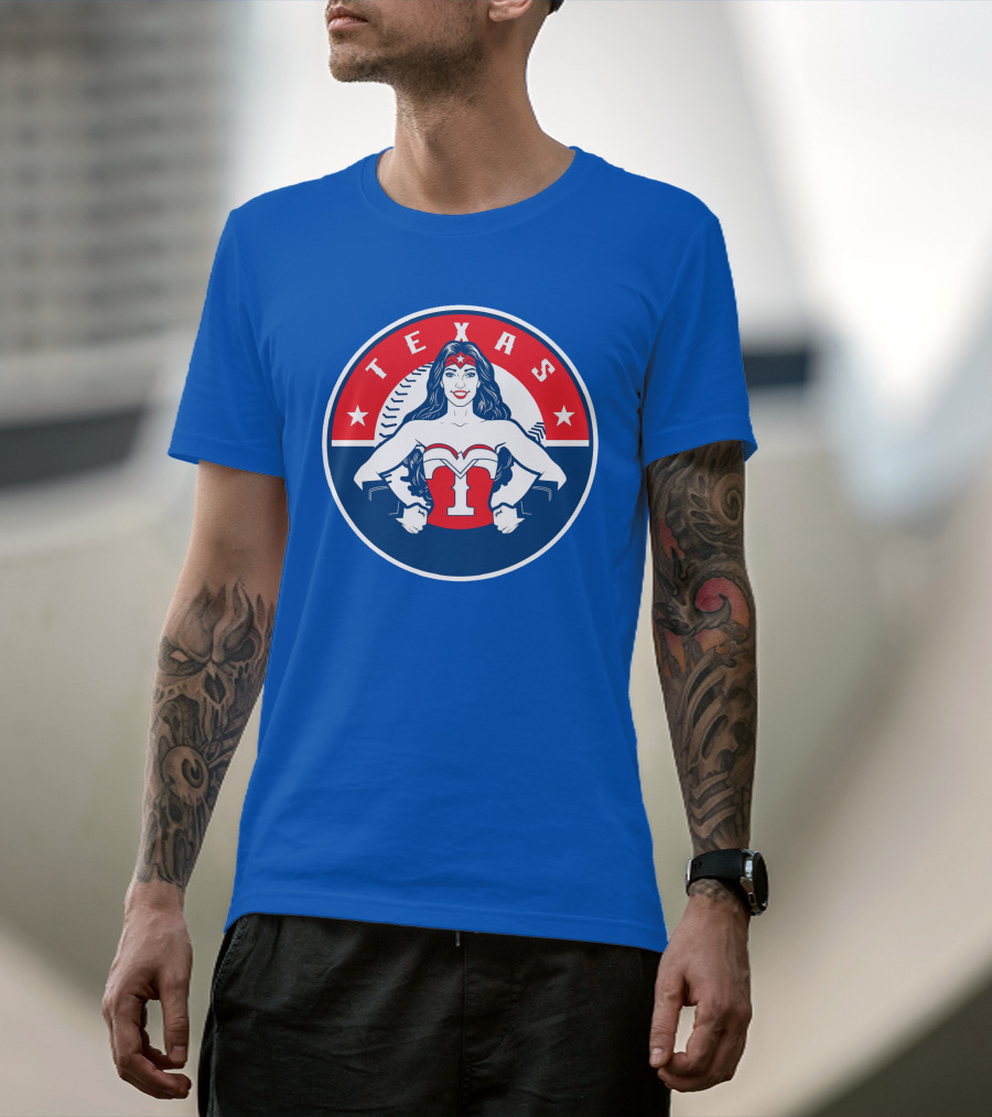 Texas Wonder Woman Baseball Icon T-Shirt