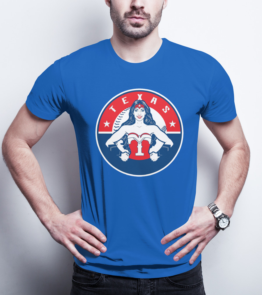 Texas Wonder Woman Baseball Icon T-Shirt