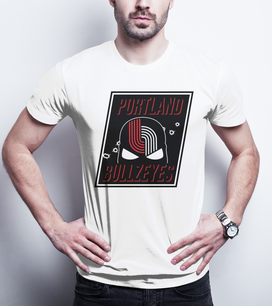 Portland Trail Bullzeyes NBA Basketball Emblem T-Shirt