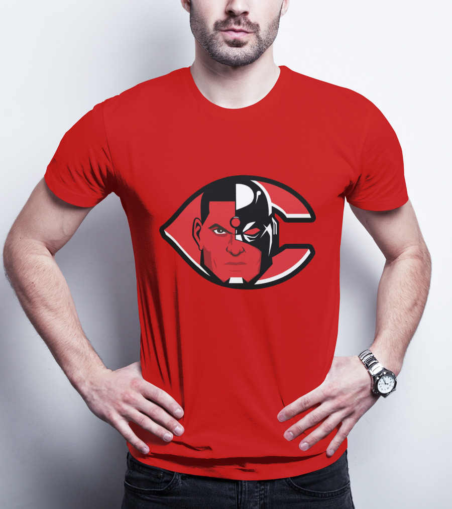 Cincinnati Cyborgs MLB Logo Face T-Shirt