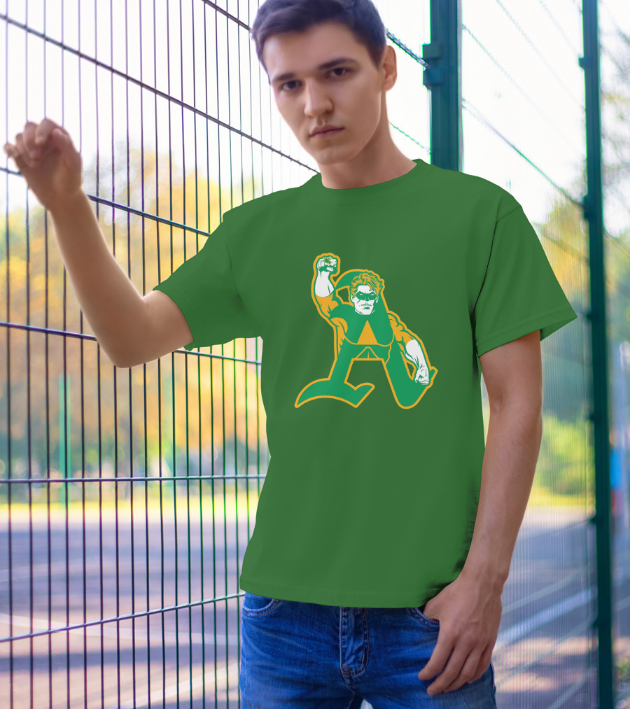 Oakland Athletics Green Lantern MLB Crossover T-Shirt