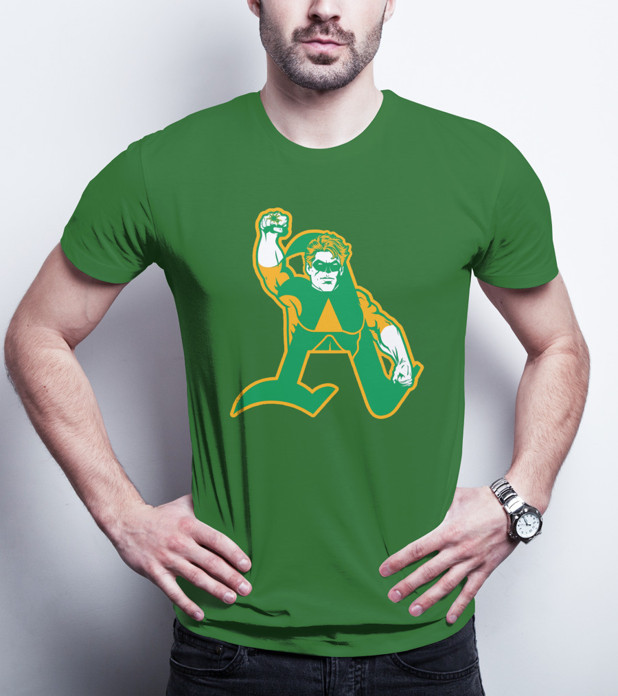 Oakland Athletics Green Lantern MLB Crossover T-Shirt