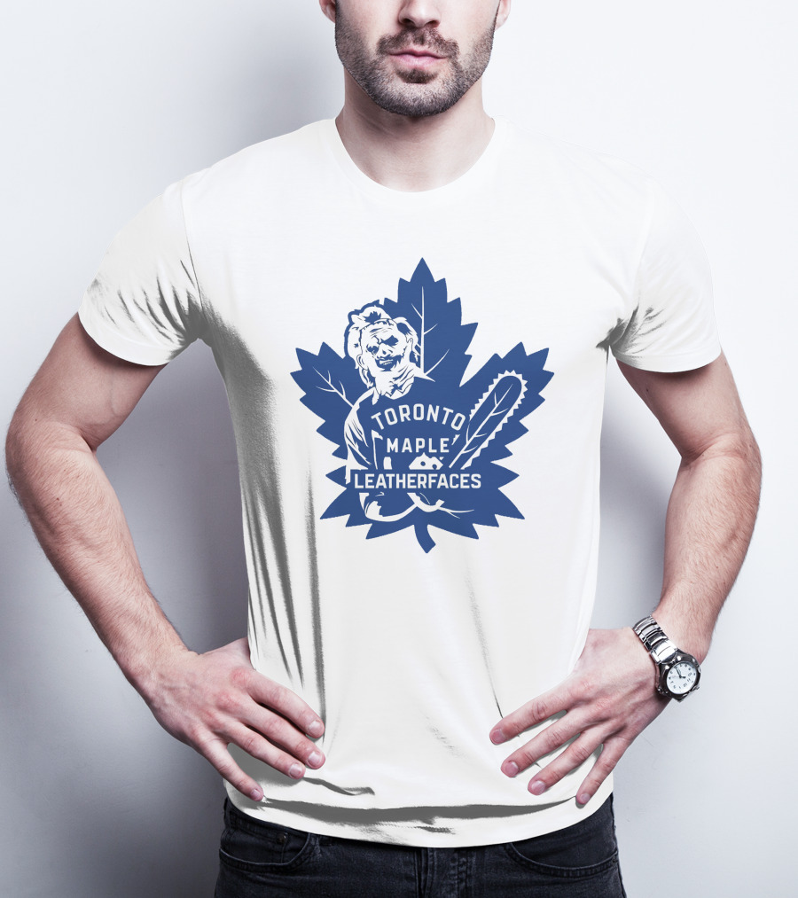 Toronto Maple Leatherfaces NHL Chainsaw Leaf T-Shirt