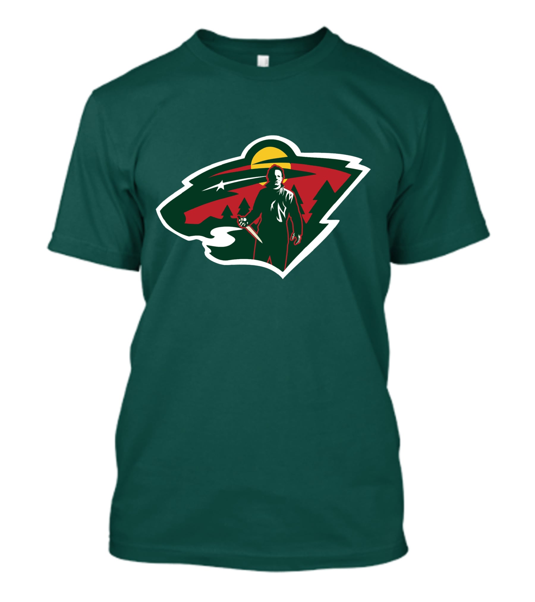 Minnesota Wild Michael Myers NHL Crossover T-Shirt