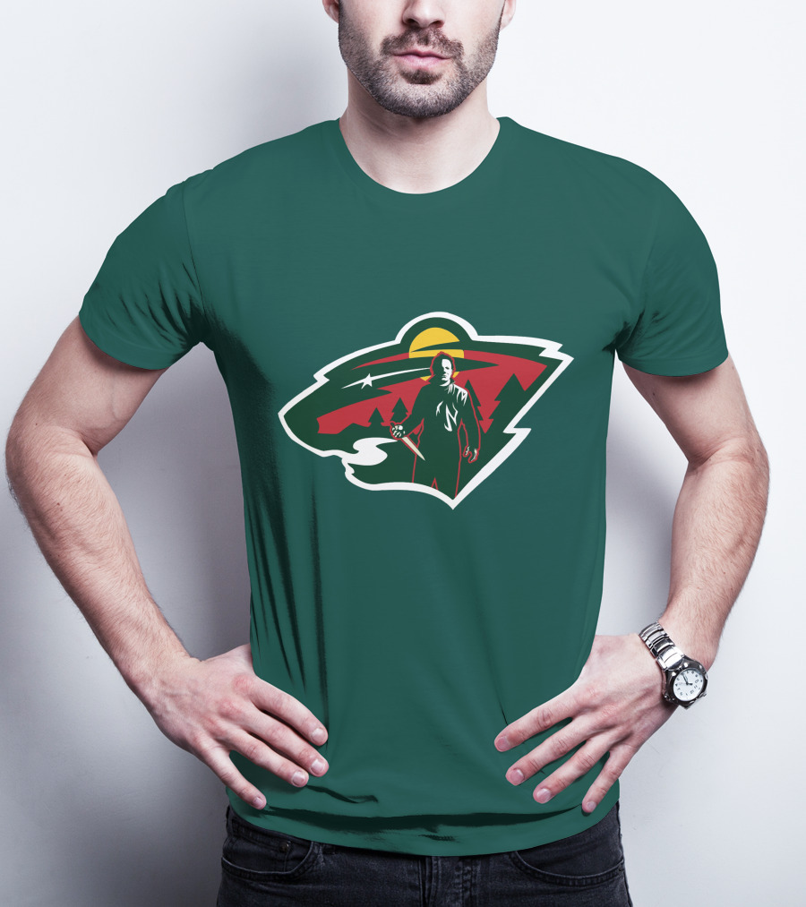 Minnesota Wild Michael Myers NHL Crossover T-Shirt
