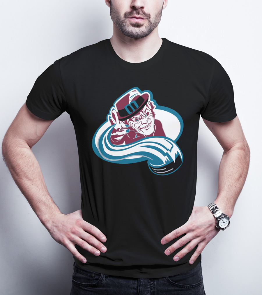 Colorado Leprechauns Hockey Icon With Avalanche Style And Logo Elements T-Shirt