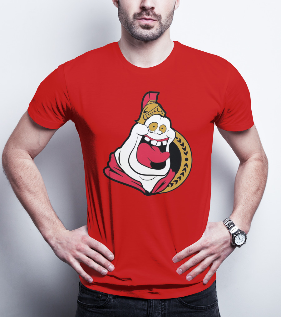 Ottawa Slimers Ghost Glowing Roman Hockey T-Shirt
