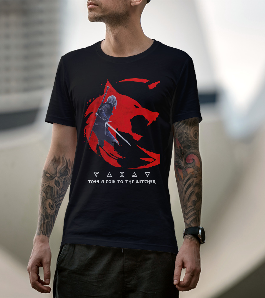 Toss A Coin To The Witcher 3 Red Wolf Wild Hunt Geralt Of Rivia T-Shirt