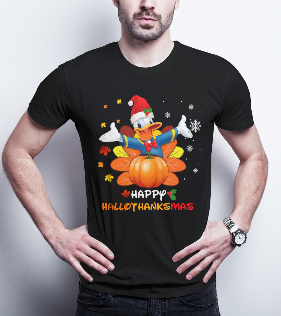 Happy HalloThanksMas Festive Donald T-Shirt