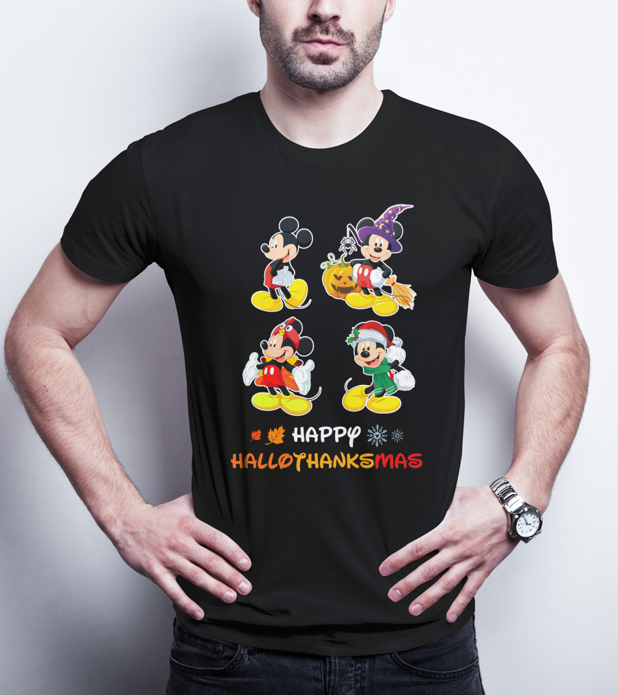 Happy Hallo Thanks Mas Mickey Seasonal Characters T-Shirt