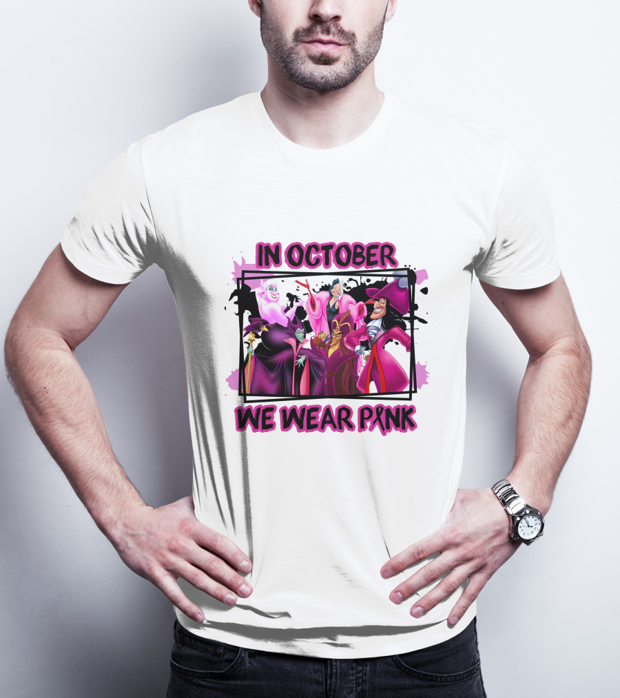 In October We Wear Pink Villains T-Shirt