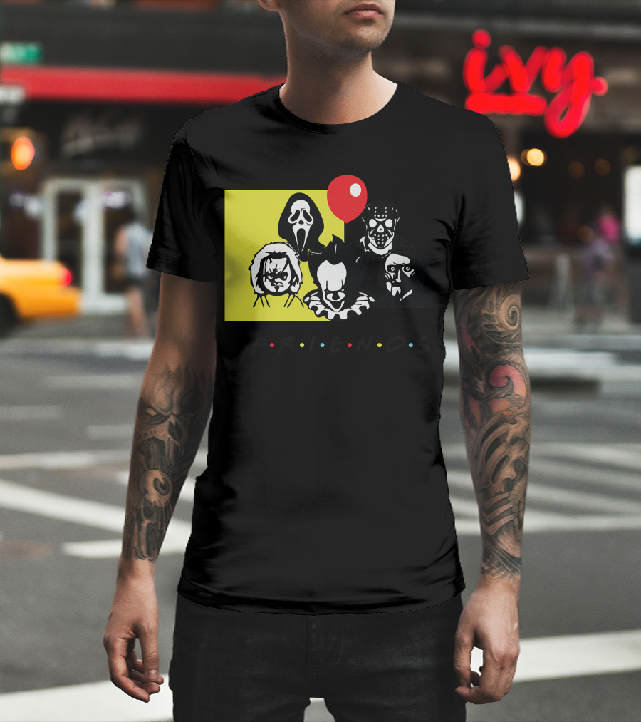 Friends Ghostface Chucky Pennywise Jason Freddy T-Shirt