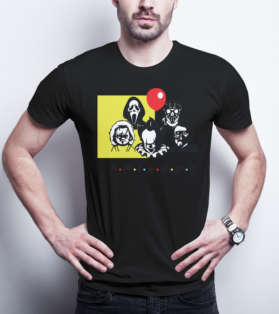 Friends Ghostface Chucky Pennywise Jason Freddy T-Shirt