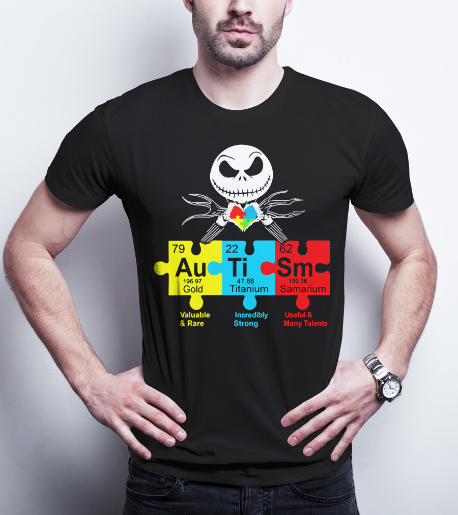 Jack Au Ti Autism Puzzle Heart Valuable Rare Incredibly Strong Useful Talents T-Shirt