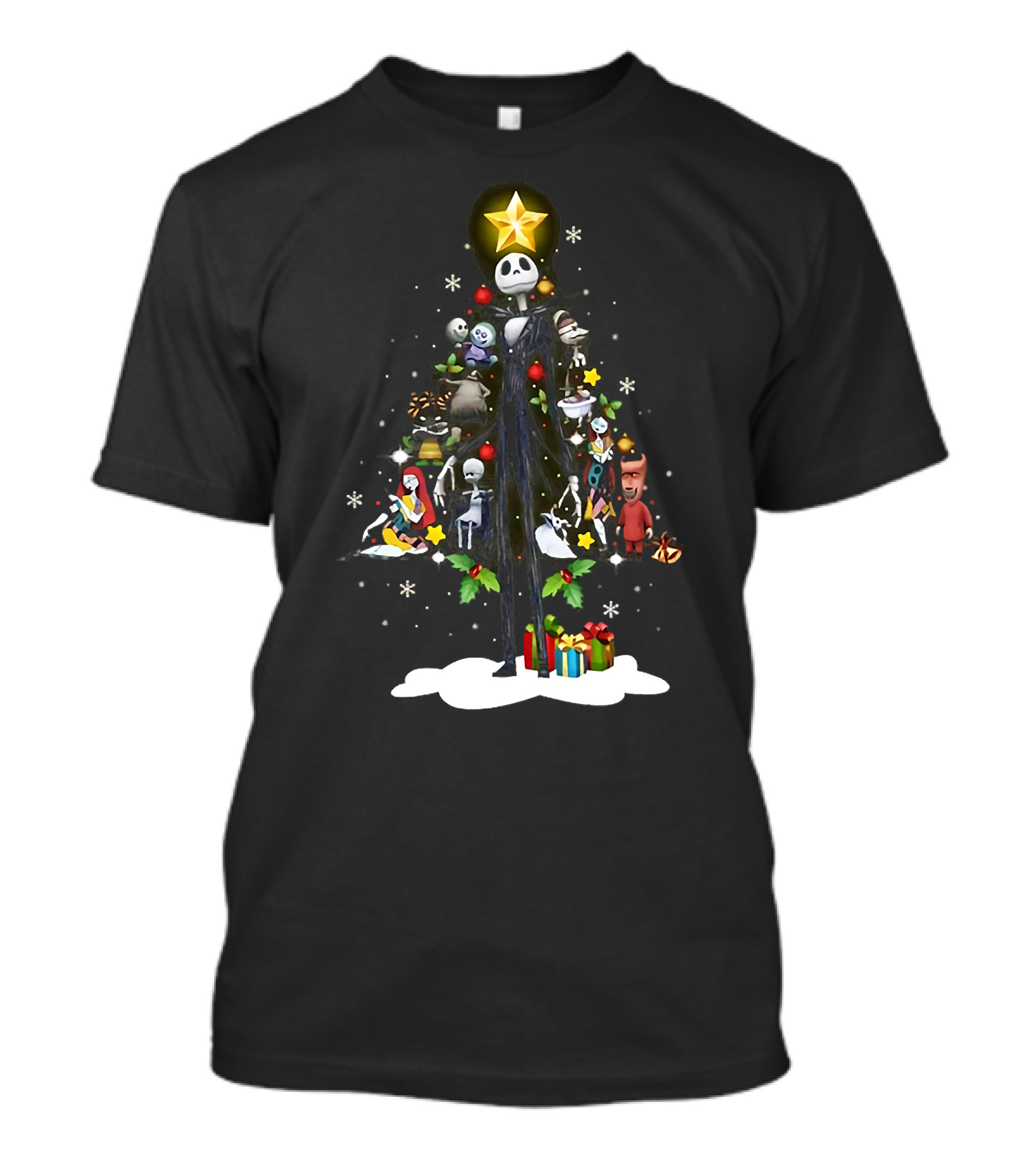 Jack Sally Finklestein Oogie Christmas Tree Star T-Shirt