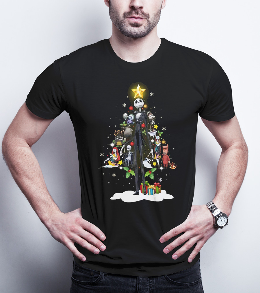Jack Sally Finklestein Oogie Christmas Tree Star T-Shirt
