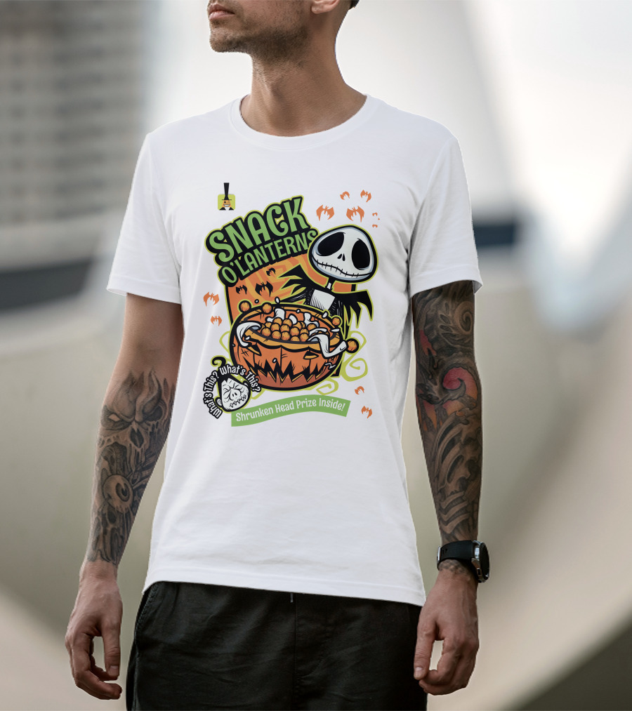 Snack O'Lanterns What's This Shrunken Head Prize Inside T-Shirt