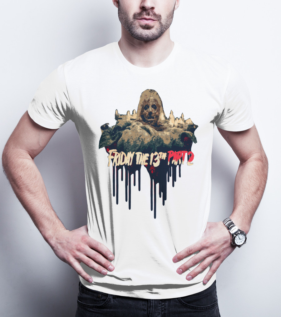 Friday The 13th Part 2 Dripping Mask Horror T-Shirt