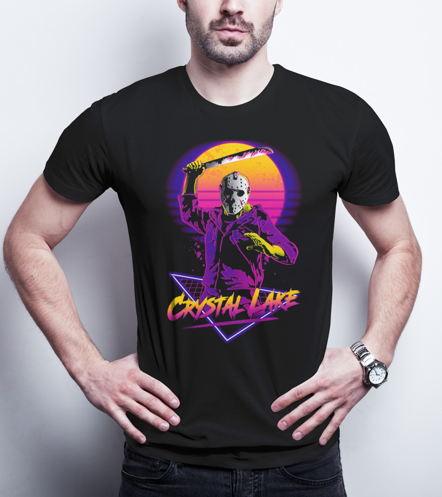 Jason Voorhees Neon Crystal Lake T-Shirt