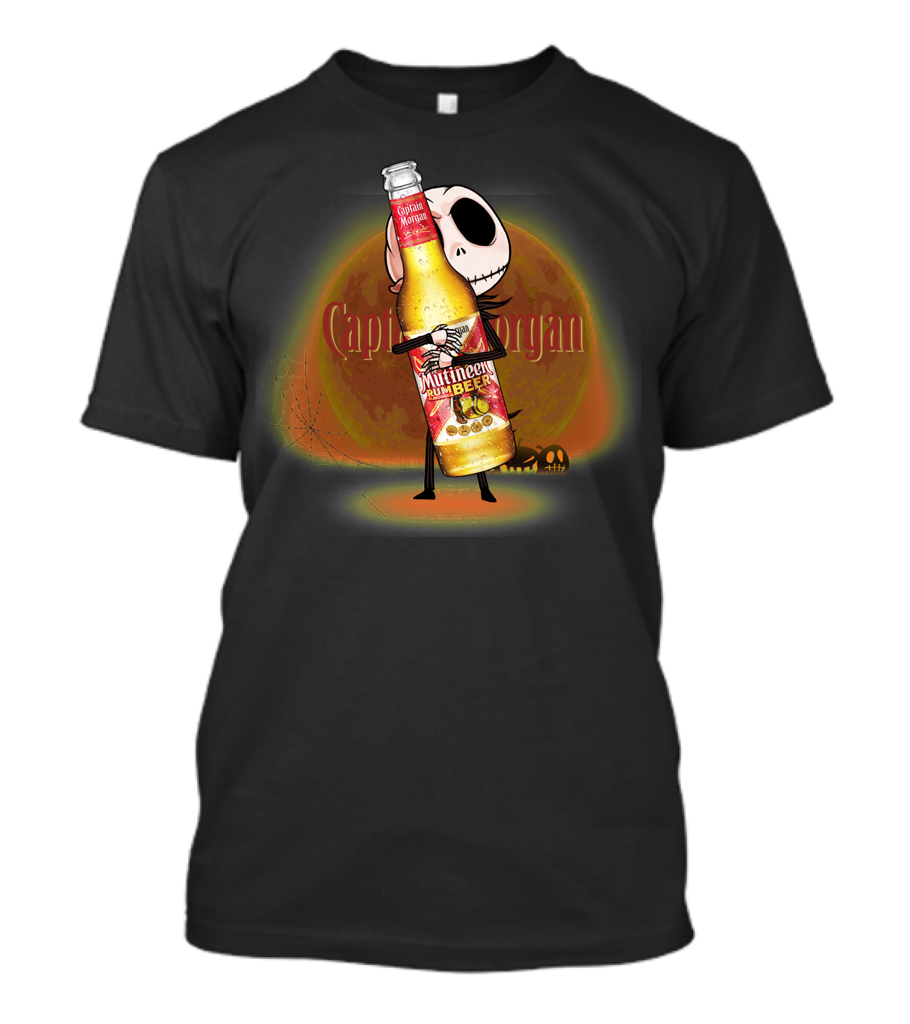 Jack Captain Morgan Mutineer Rum Halloween Moon T-Shirt