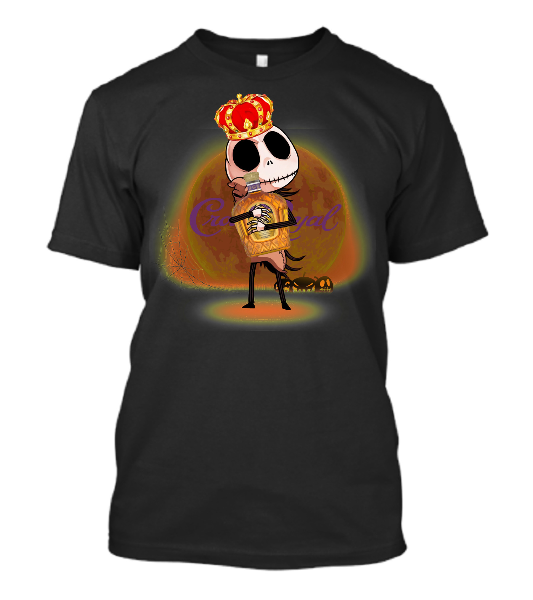 Jack Royal Whisky Crown Pumpkin Skeleton T-Shirt
