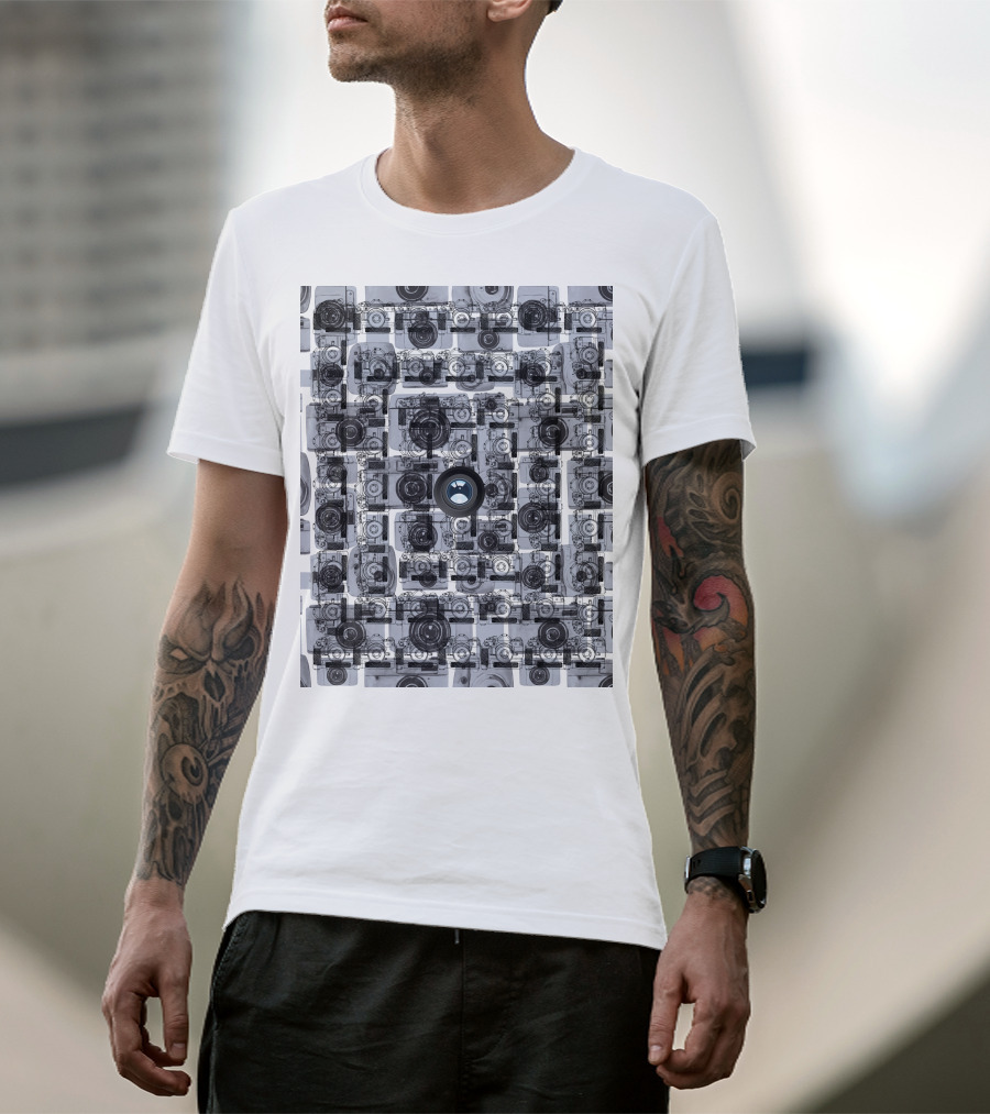 Camera Capture Memory Retro Collage T-Shirt