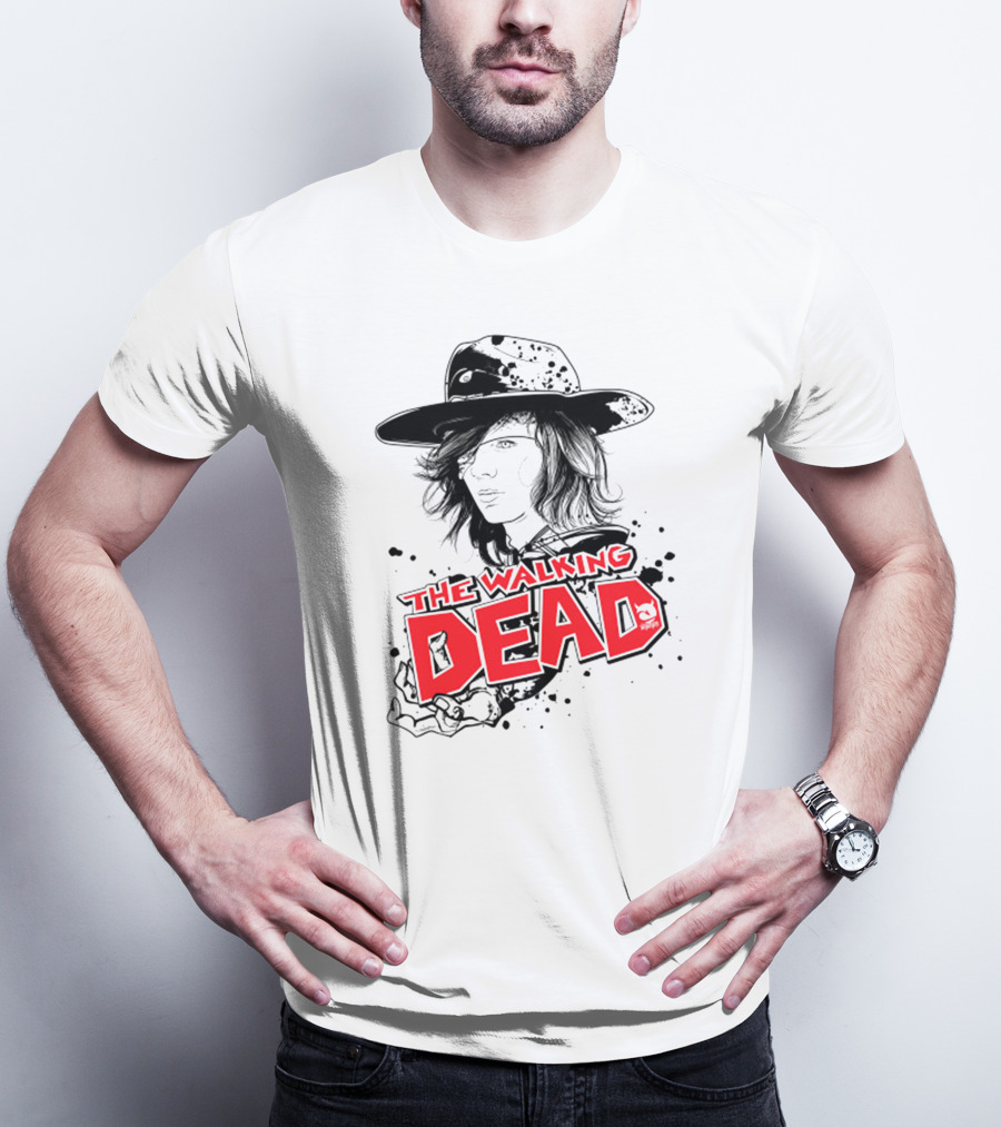 The Walking Dead Character Art Black Hat T-Shirt