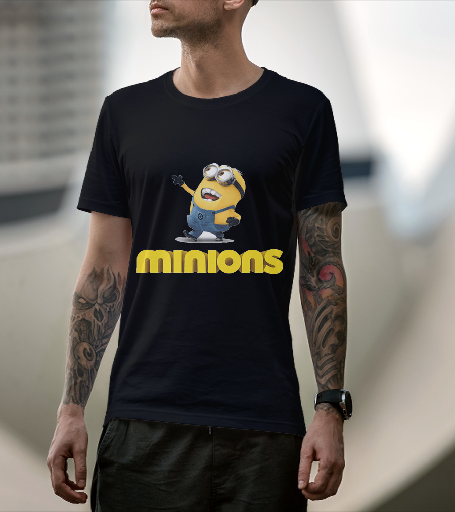 Minions Character With Iconic Yellow Costume And Goggles T-Shirt