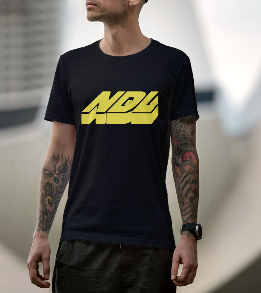 NDL Yellow Block Text Merchandise T-Shirt
