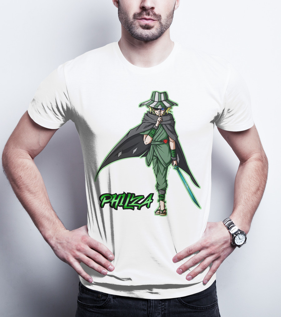 PH1LZA Ninja Warrior Style With Sword And Cloak T-Shirt