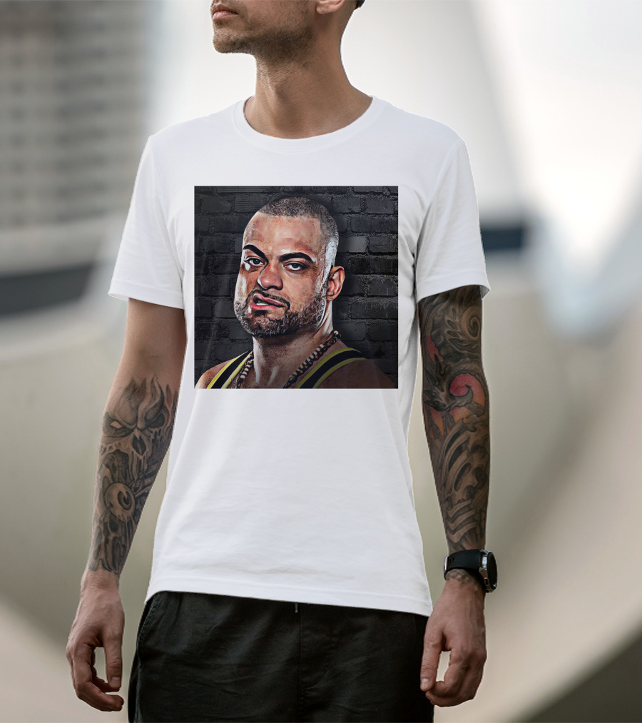Eddie Kingston Brick Wall Background T-Shirt