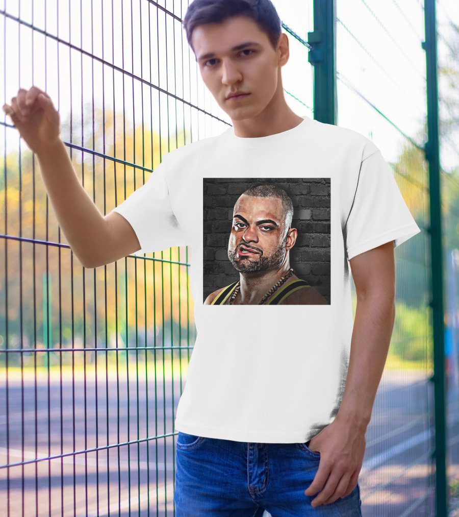 Eddie Kingston Brick Wall Background T-Shirt