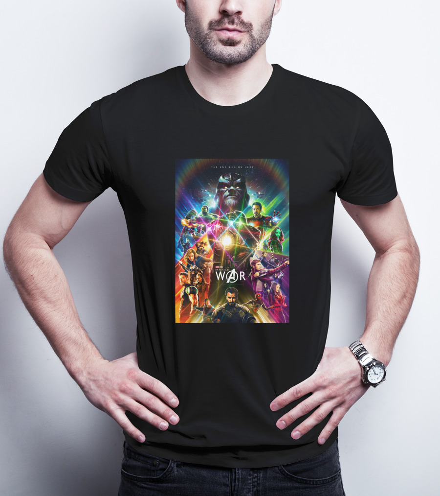 Avenger Infinity War The End Begins Here T-Shirt